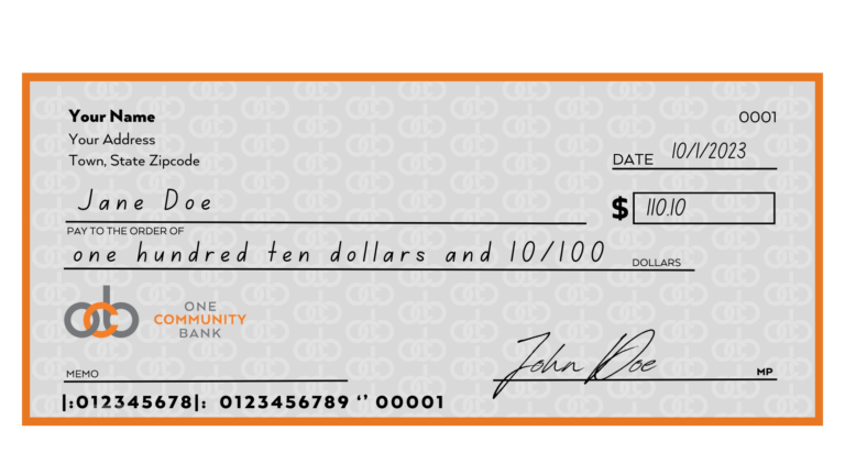 How To Write a Check: A Step-by-Step Guide | One Community Bank
